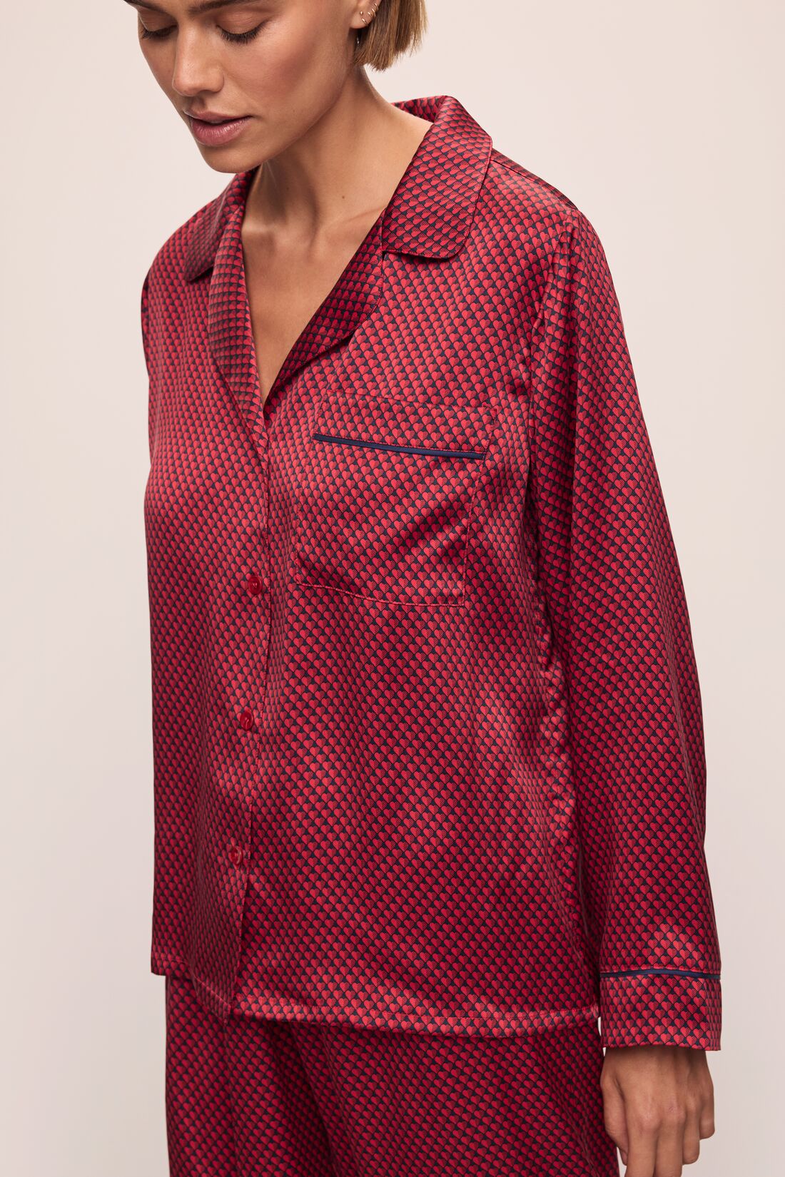 Inez Washable Silk Printed Long Pj Set Eberjey