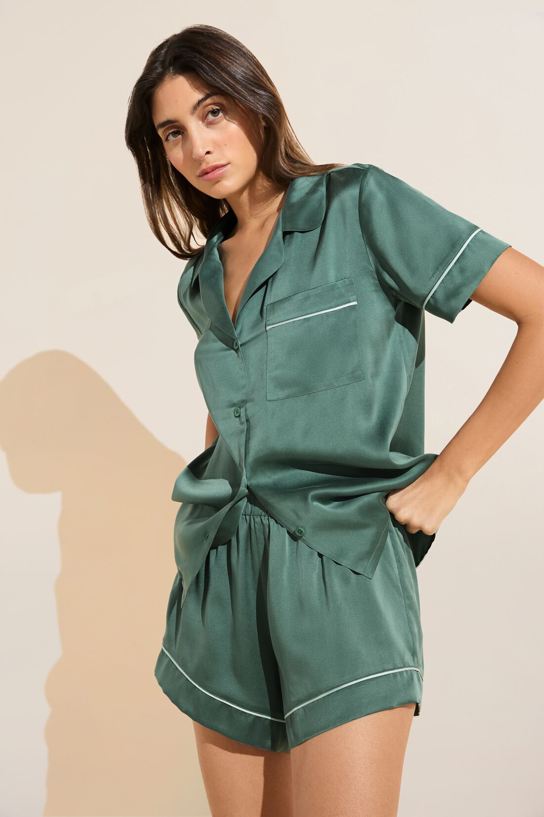 Inez Washable Silk Short PJ Set – Eberjey