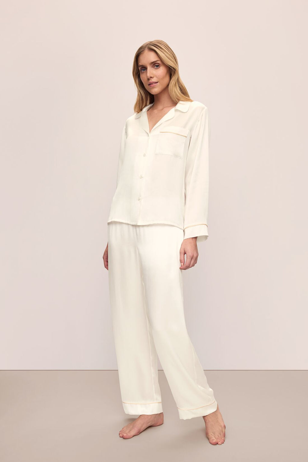 Inez Washable Silk Long PJ Set – Eberjey