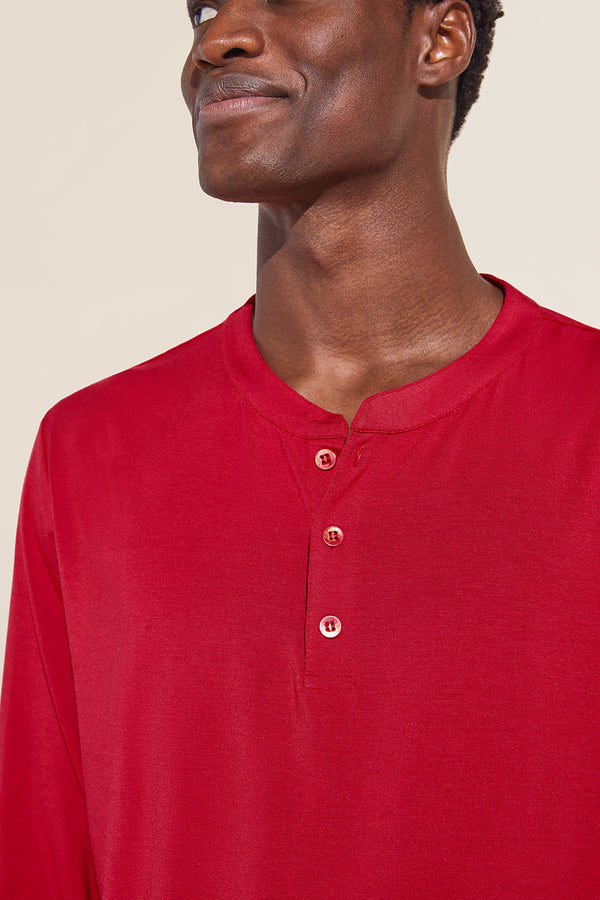 Henry TENCEL™ Modal Long PJ Set - Haute Red - Eberjey